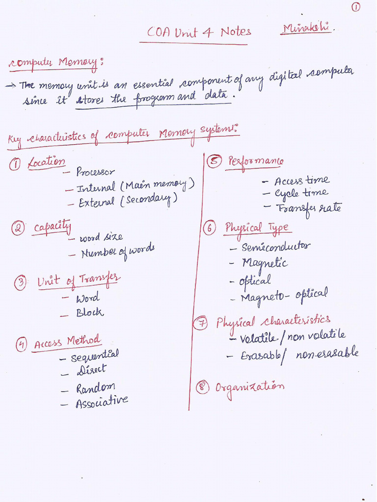 Coa Unit - 4 Notes | PDF