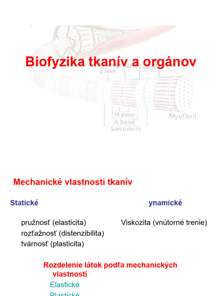 Biofyzika Tkaniv A Organov | PDF