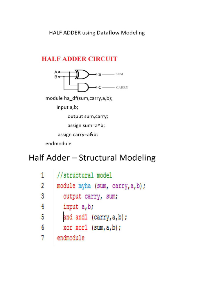 Unit 1 Vlsi Programs | PDF