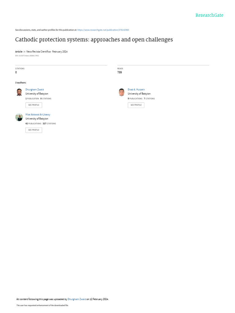 Cathodic Protection - Jasmin Et Al. | PDF