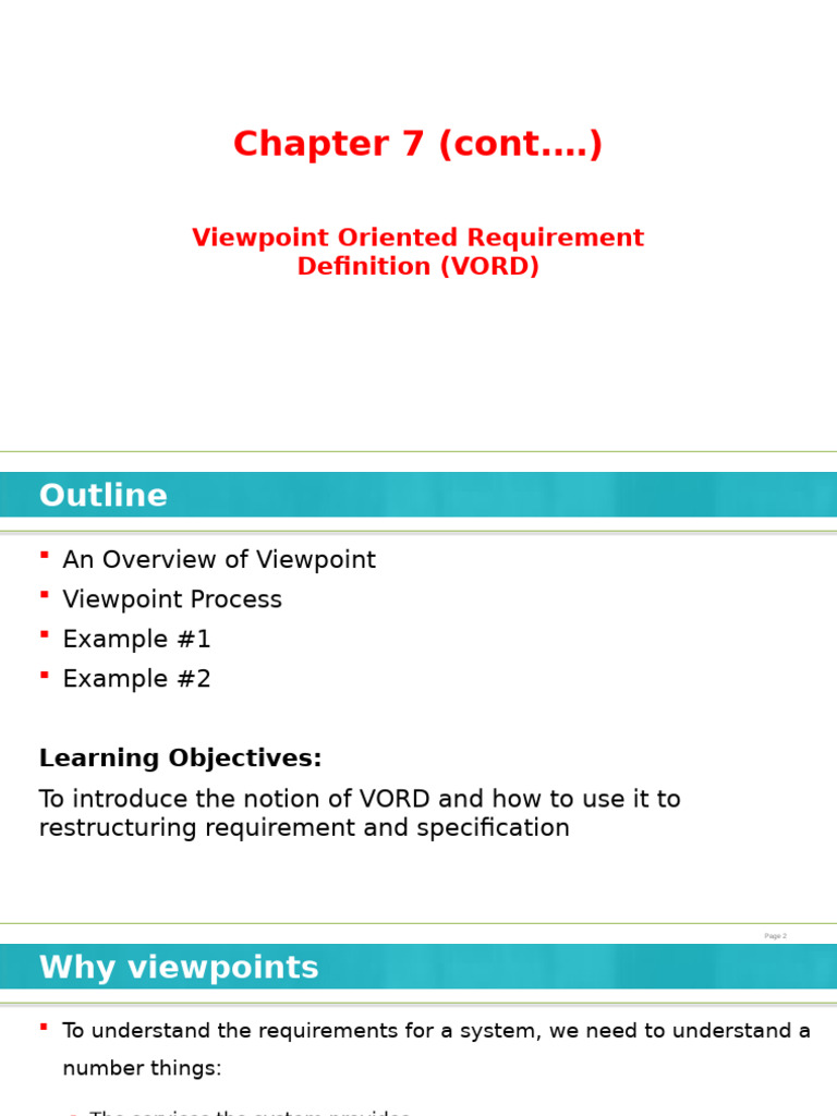 Chapter 7 - Cont... VORD | PDF