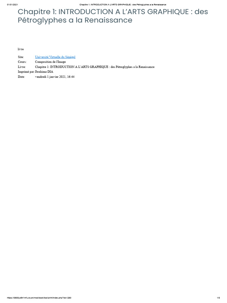 Chapitre 1 - INTRODUCTION A L'ARTS GRAPHIQUE - Des Pétroglyphes A La Renaissance | PDF