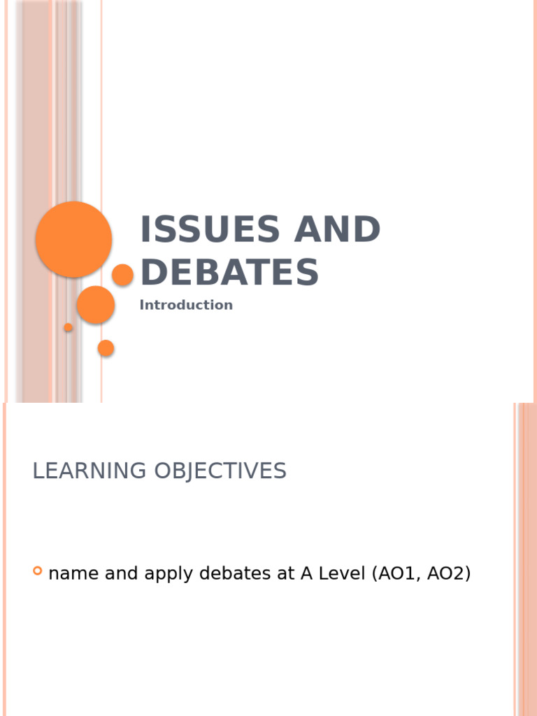 Lesson 2 Issues and Debates Class Presentation | PDF