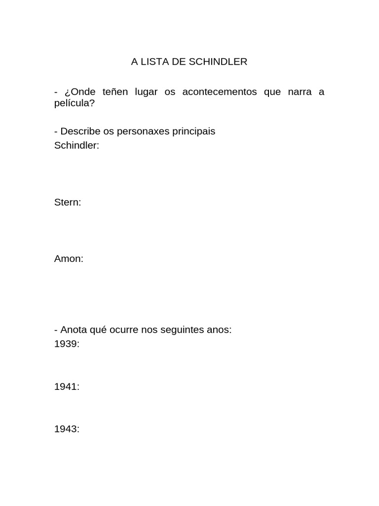 Actividade Schindler | PDF