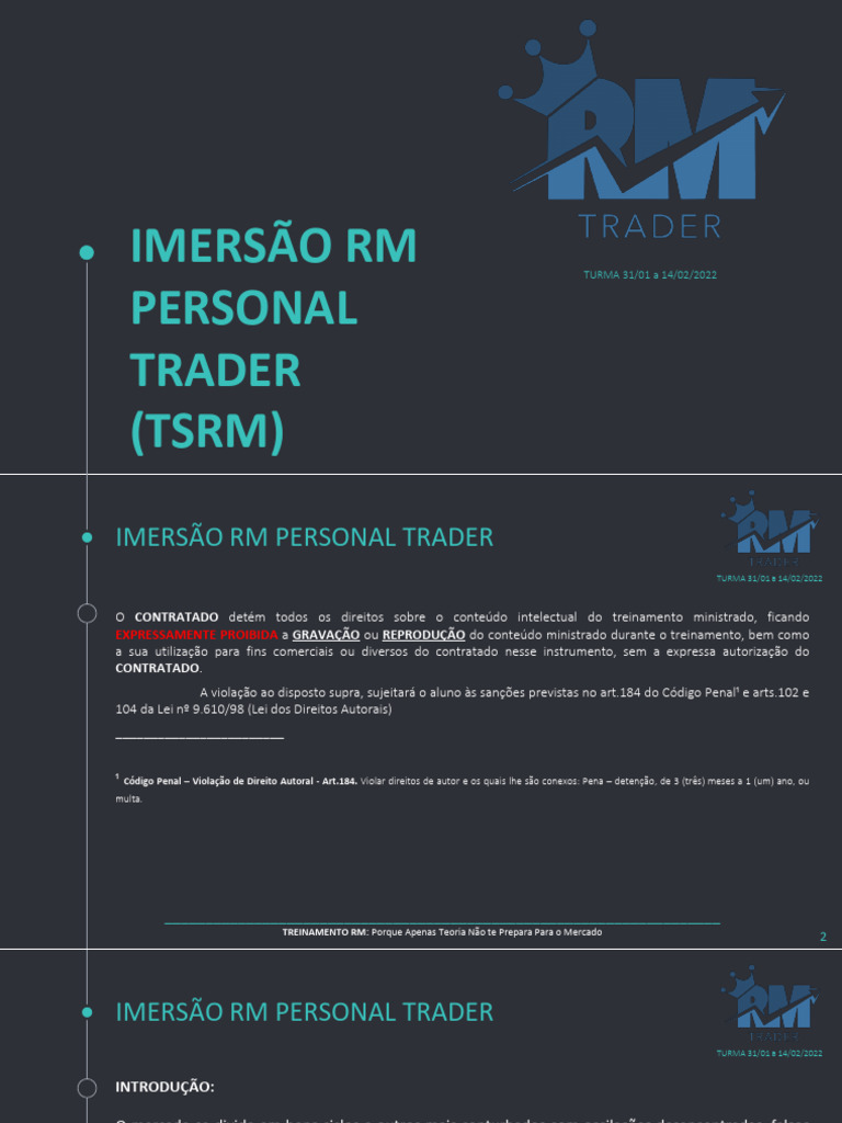 RM Personal Trader Oficial PDF | PDF