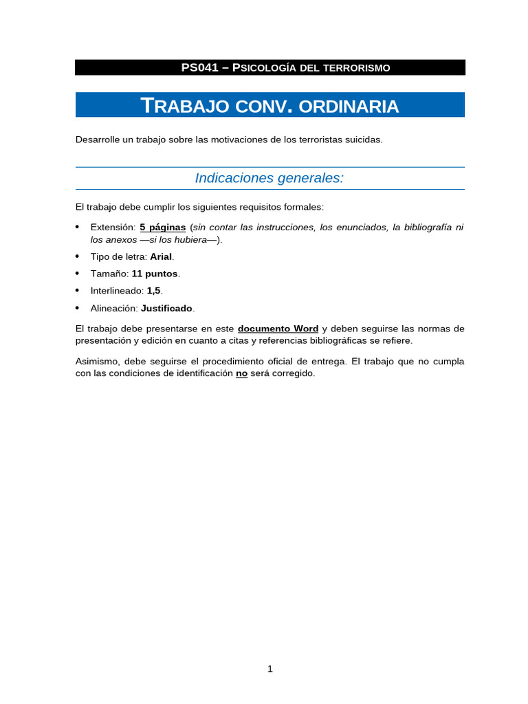 PS041 Trab CO Esp v0r0 | PDF