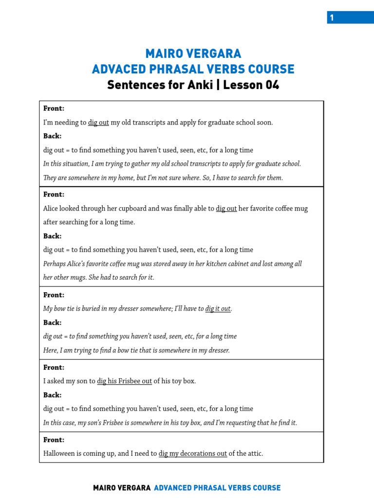 PDF Sentences - Lesson 04 | PDF