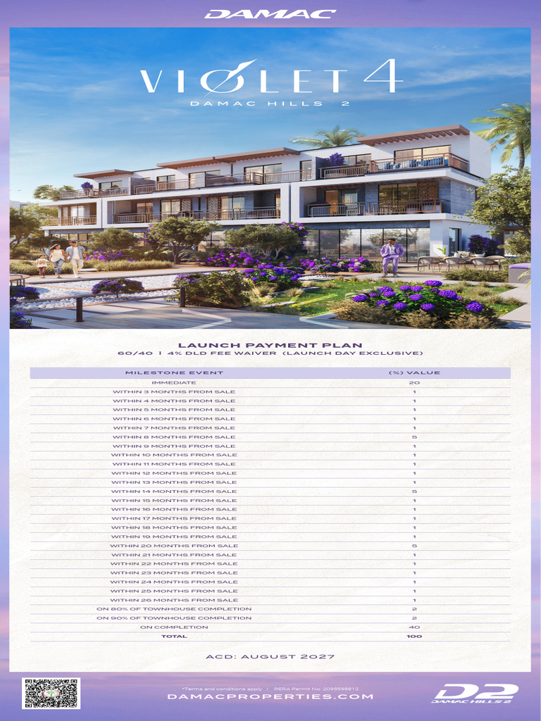 D2 - VIOLET 4 - Launch Payment Plan | PDF