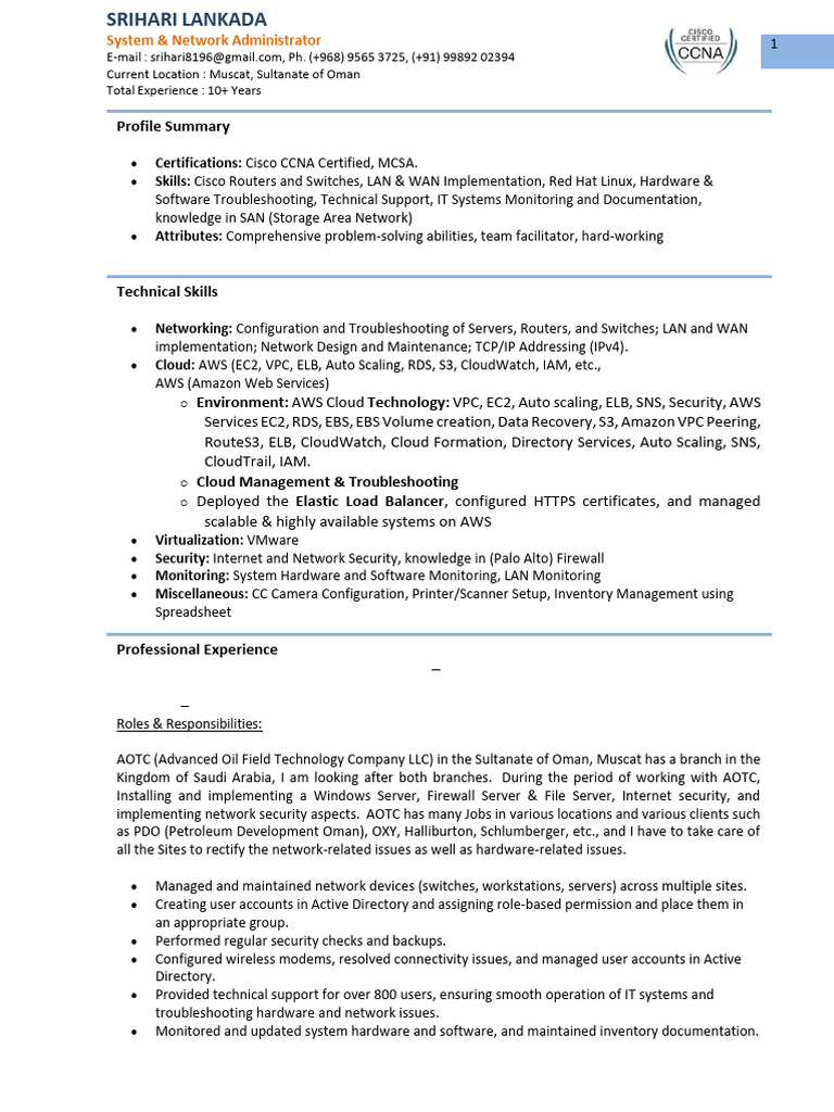 Updated Resume - Hari | PDF