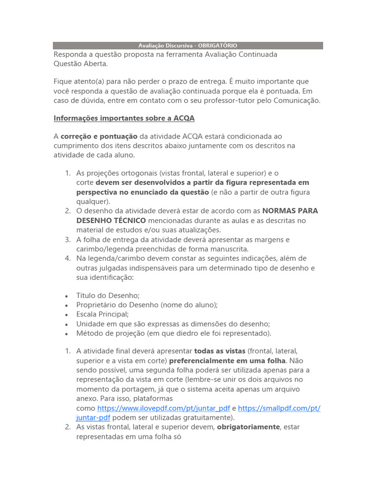 ACQA Expressão Grafica - Desenho Técnico | PDF | Desenho técnico ...