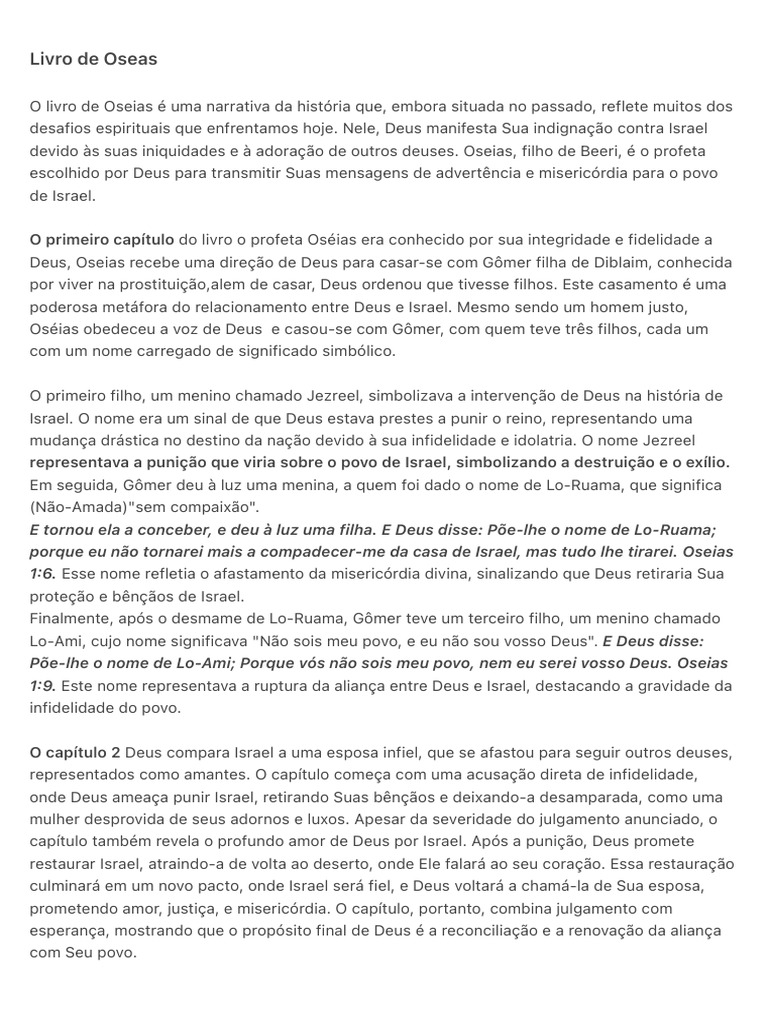 Livro de Oseas | PDF