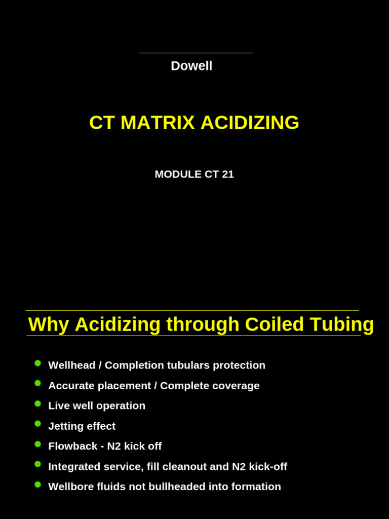 CT Matrix Acidizing | PDF