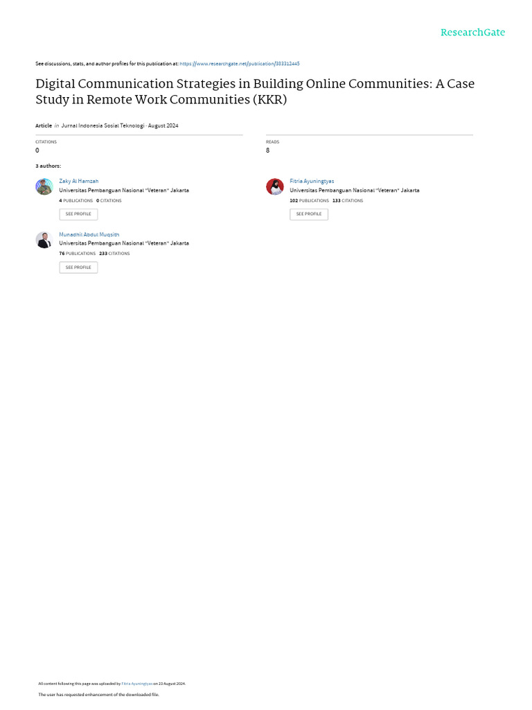 Digital Communication Strategies in Building Online Communities A Case ...