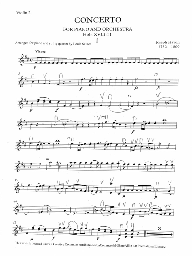 Haydn Piano - Violino 2 Arcadas | PDF