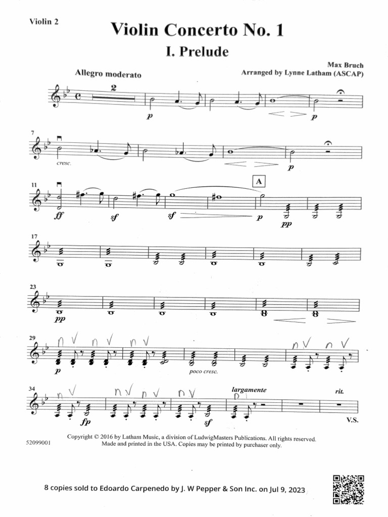 Max Bruch - Violino 2 Arcadas | PDF