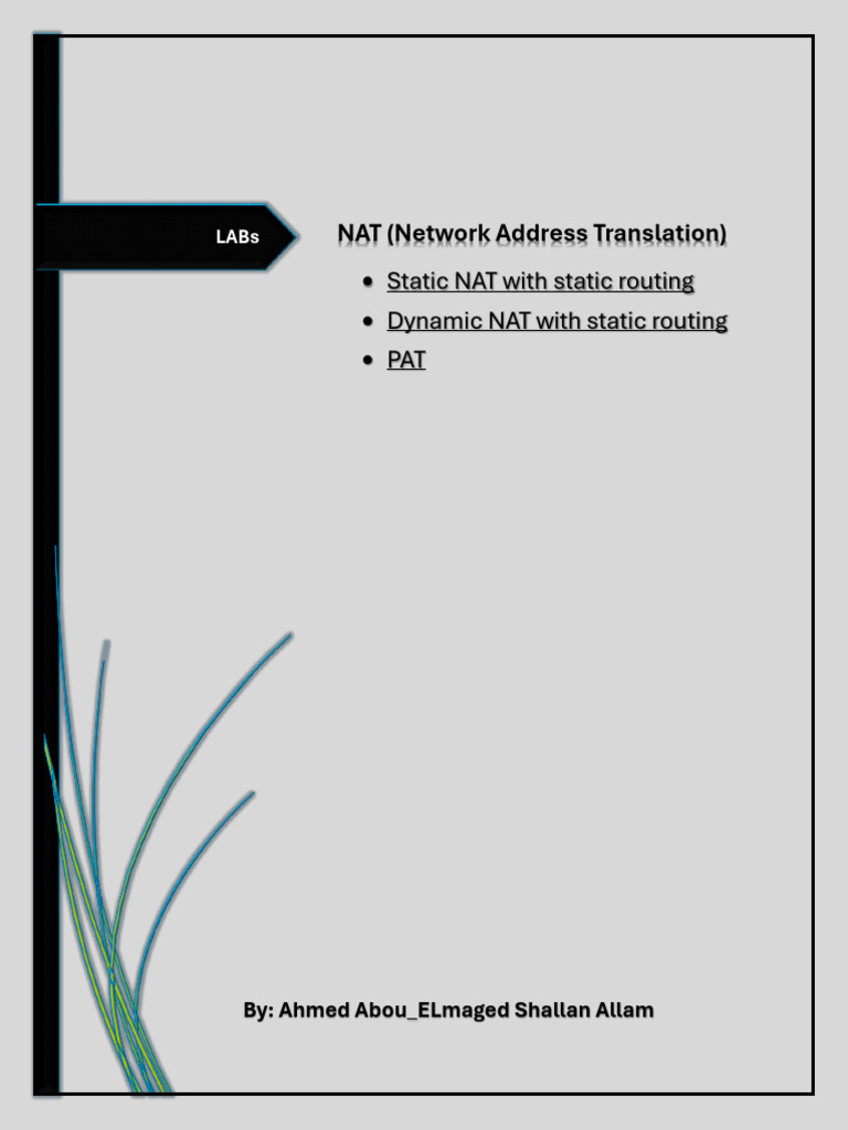 NAT (Network Address Translation) : Static NAT With Static Routing ...