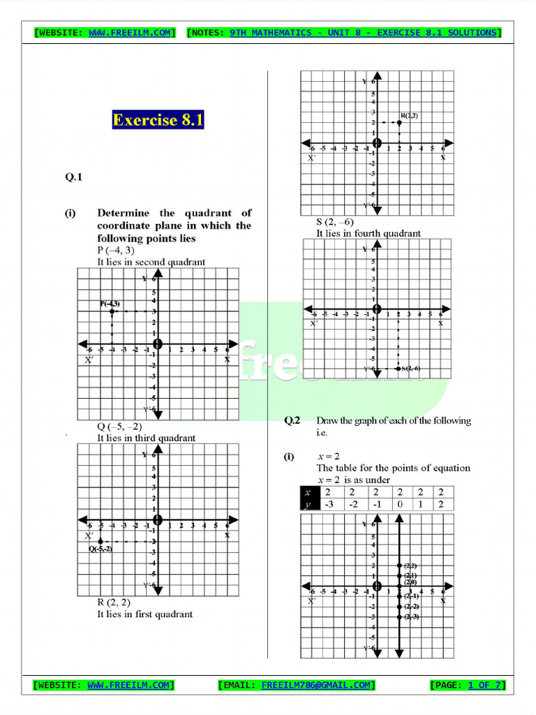 9th Math, CH 8, Ex 8.1 | PDF