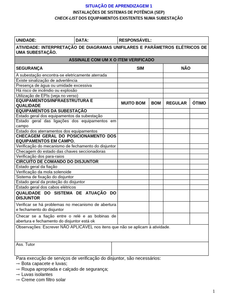 Checklist Sap 01 | PDF