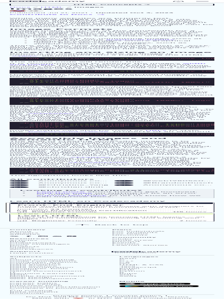 HTML Images Codecademy | PDF