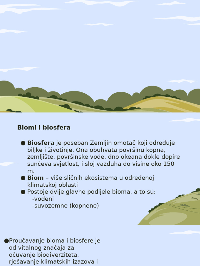 Ekologija Biomi I Biosfera | PDF