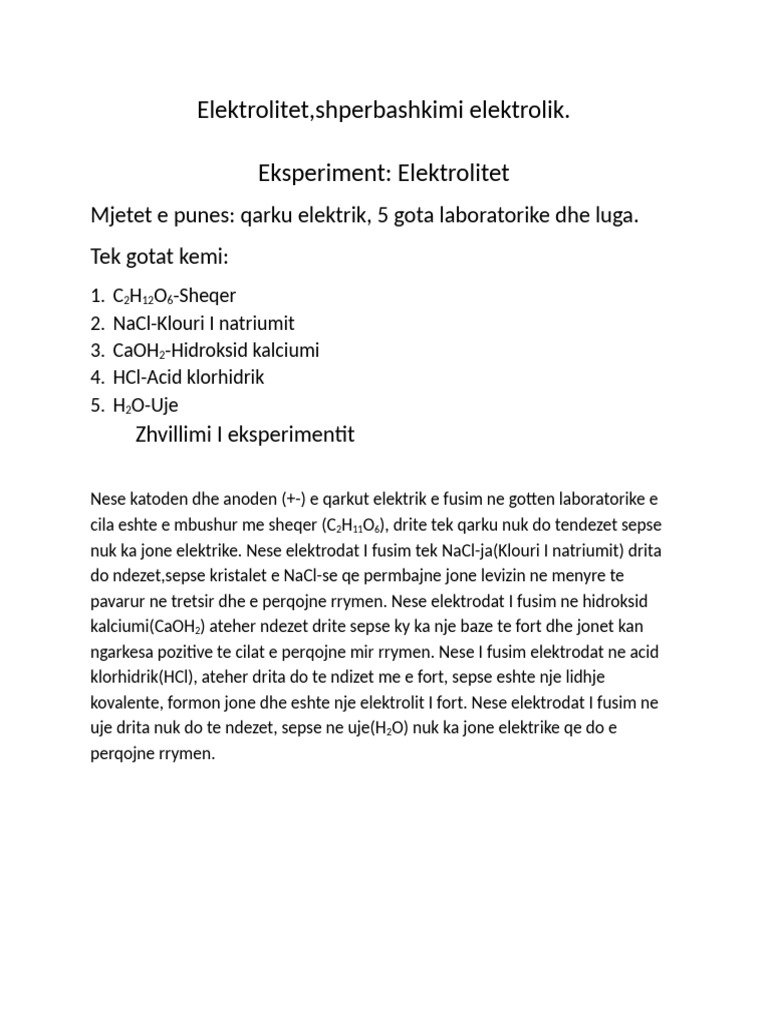 Elektrolitet | PDF