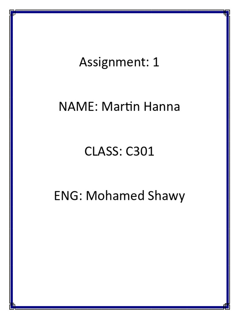 Ass1 Martin | PDF