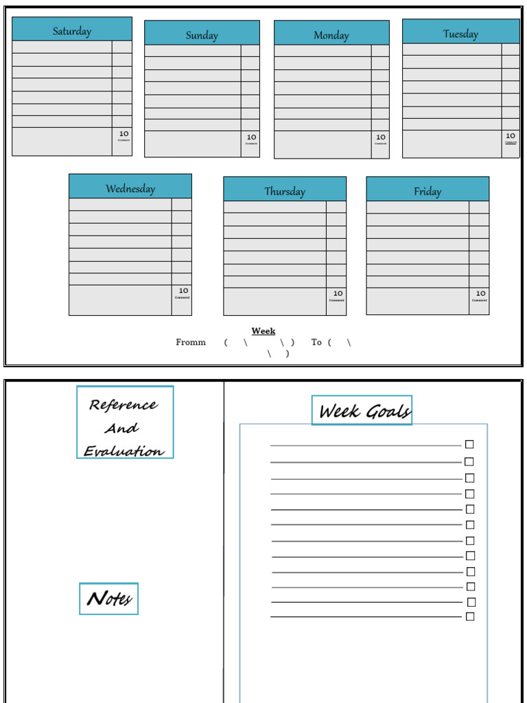 Weekly Planing | PDF