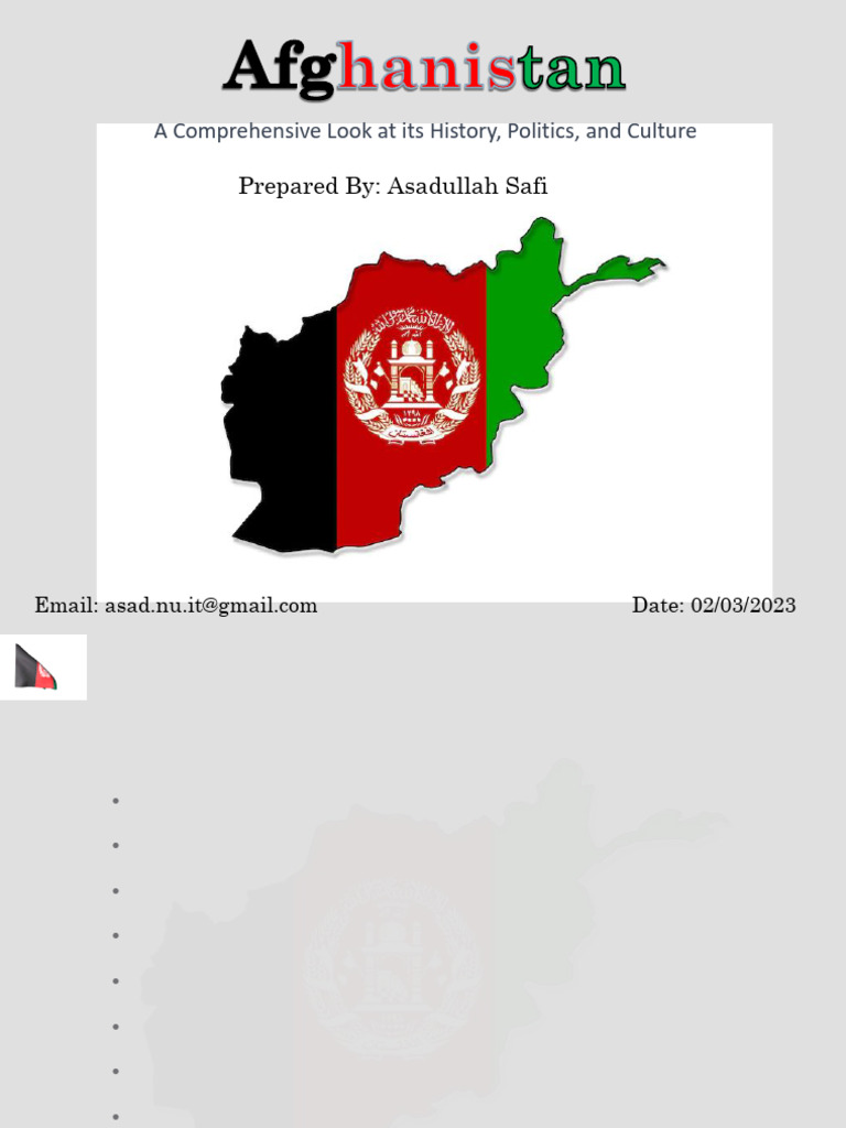 Presentation On Afghanistan by Asadullah Safi | PDF