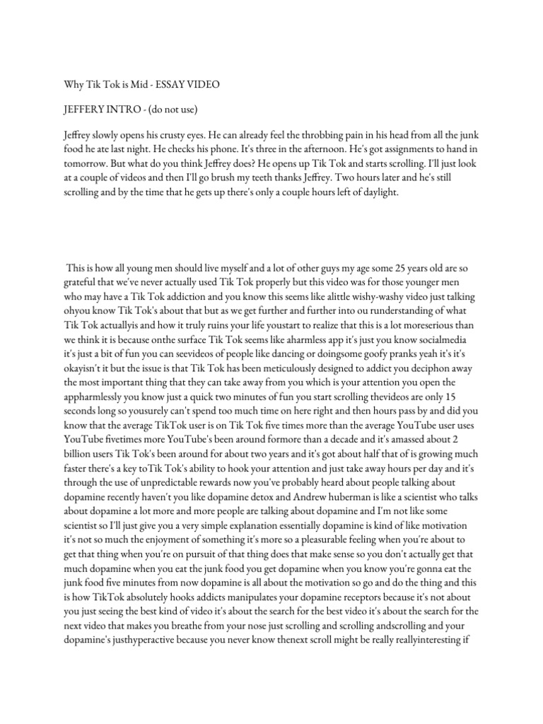 Why Tik Tok Is Mid | PDF