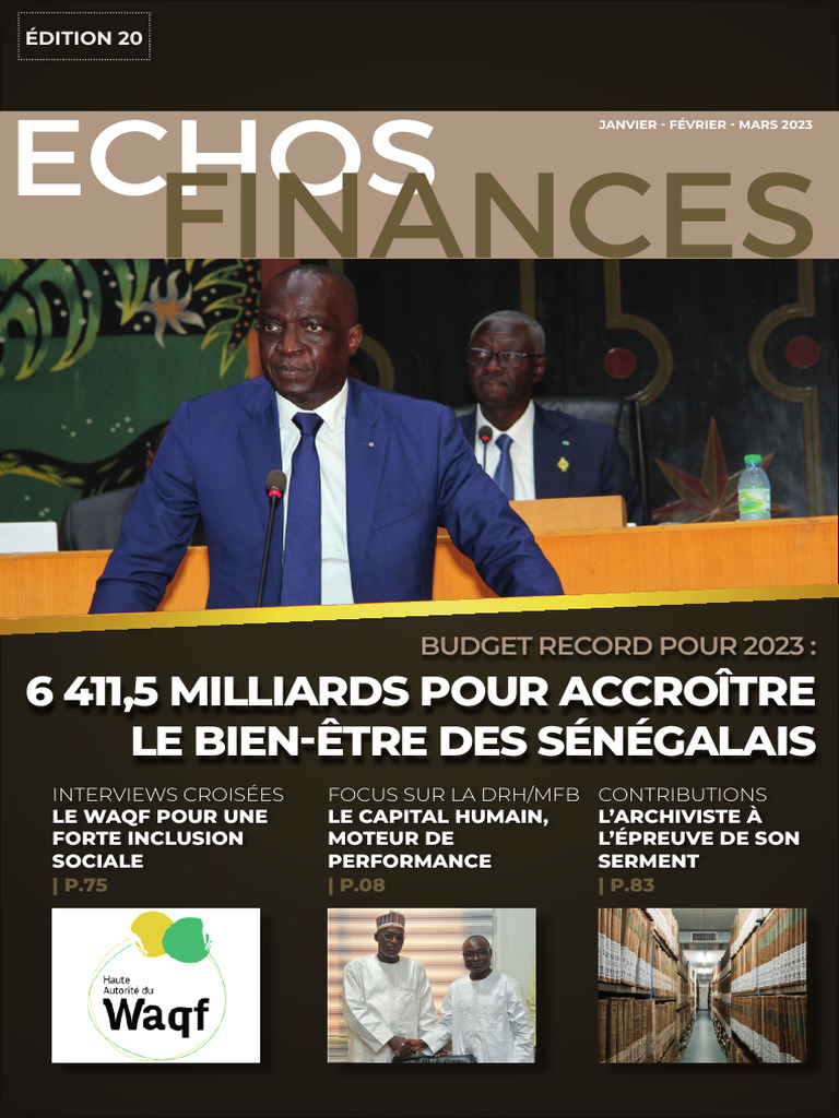 Échos Finances Jan - Fév - Mars 2023 | PDF