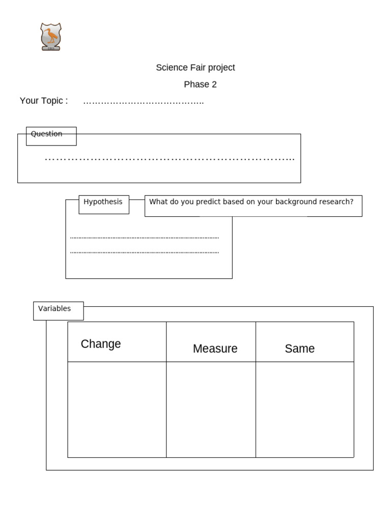 Science Fair Project - Phase 2 | PDF