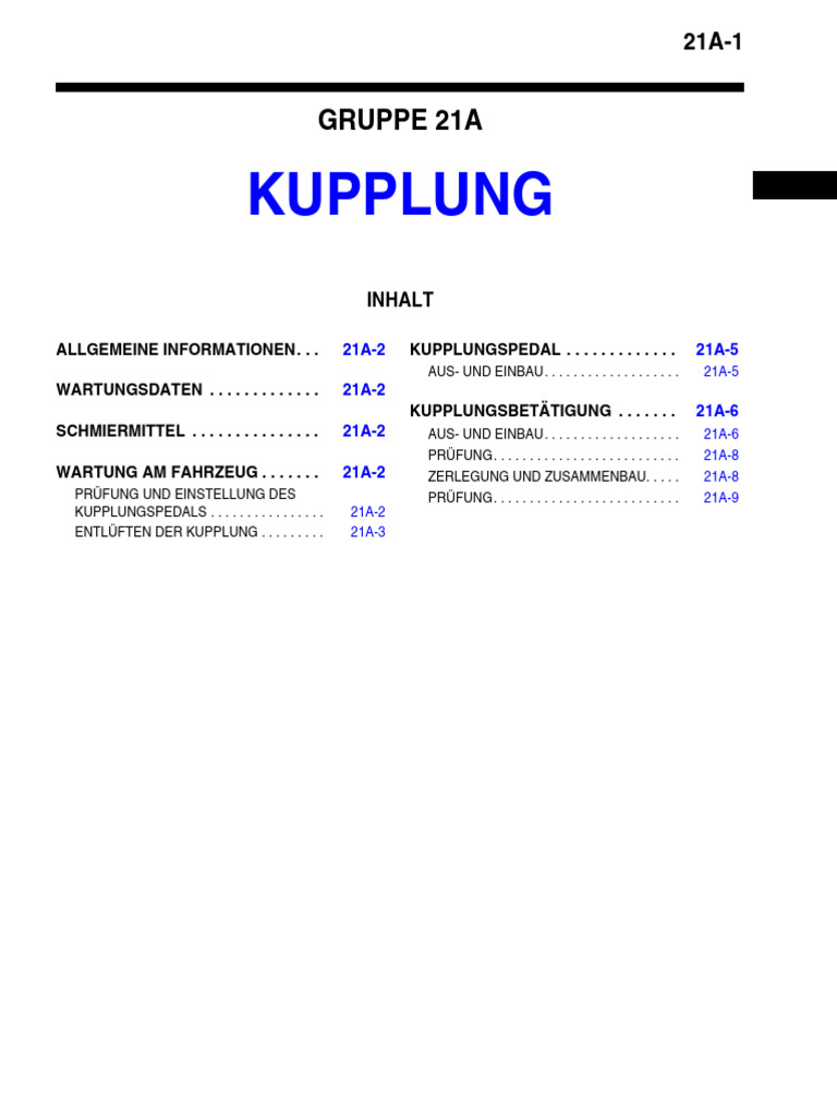 Kupplung: Gruppe 21A | PDF