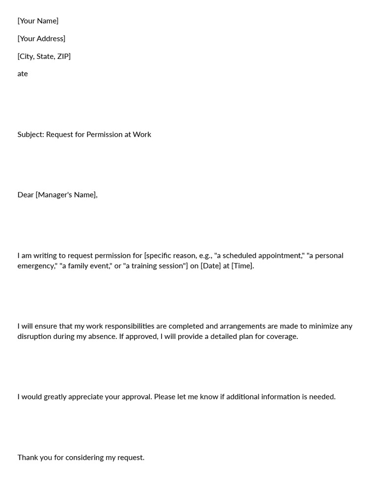 Example of Permission Letter - 20241007 - 210631 - 0000 | PDF