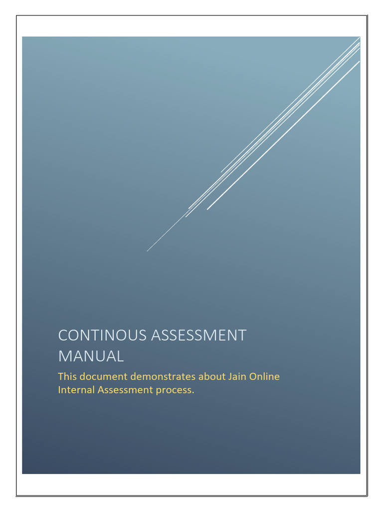 Jain Online Continuous Assessment Guide | PDF | Multiple Choice | Login