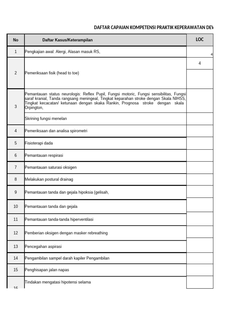 Target Capaian Kompetensi KMB Hilan | PDF