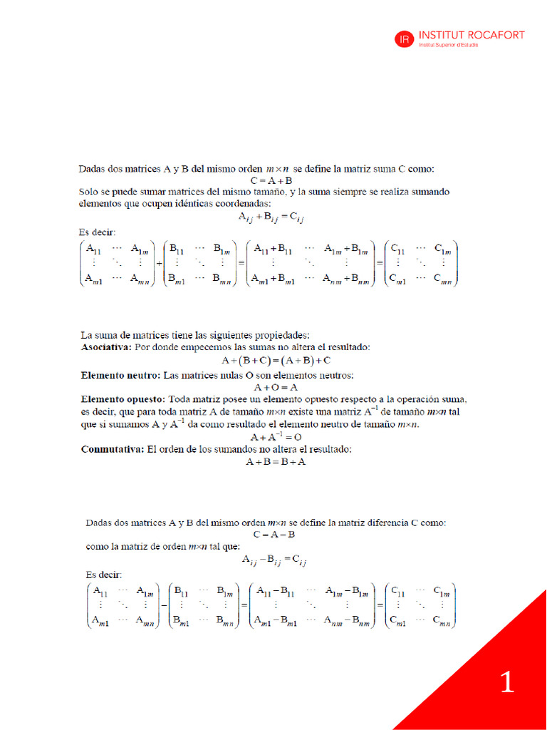 Formulario de Álgebra Lineal | PDF