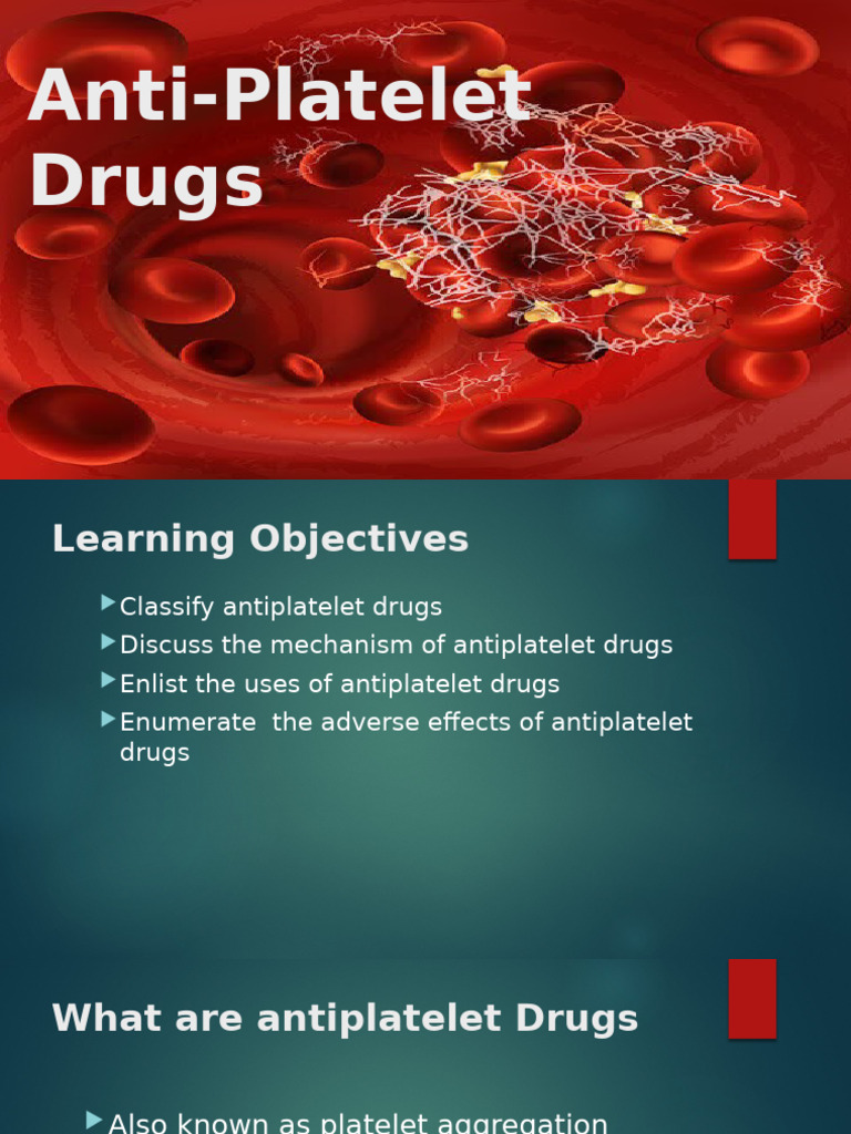 Anti Platelet Drugs | PDF