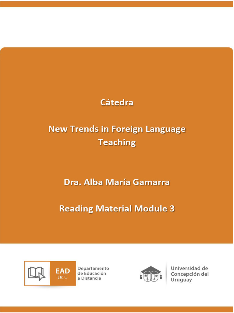 Reading Material Module 3 New Trends in FLT | PDF