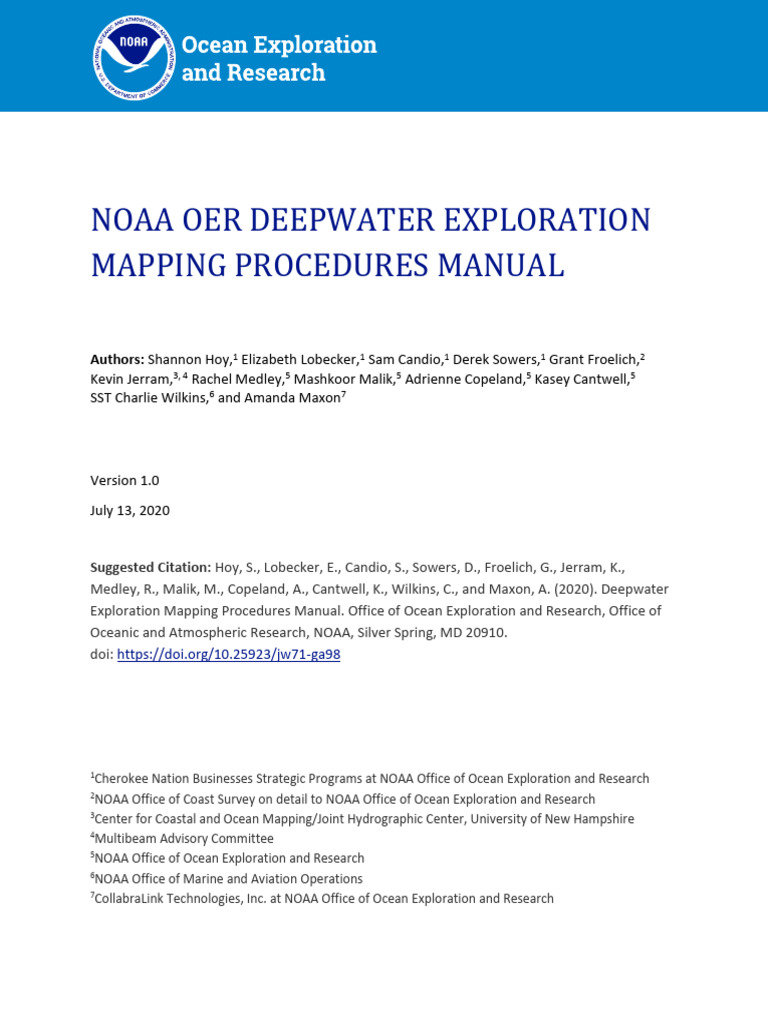 Mapping Procedures Manual | PDF