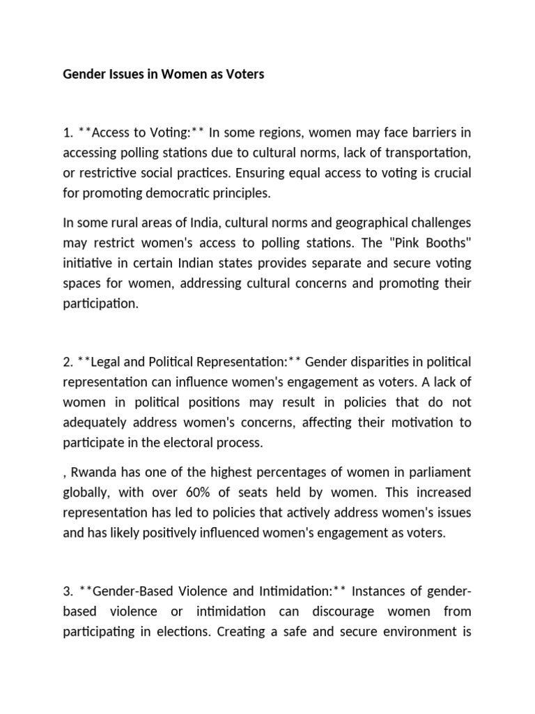 Gender and Governance | PDF