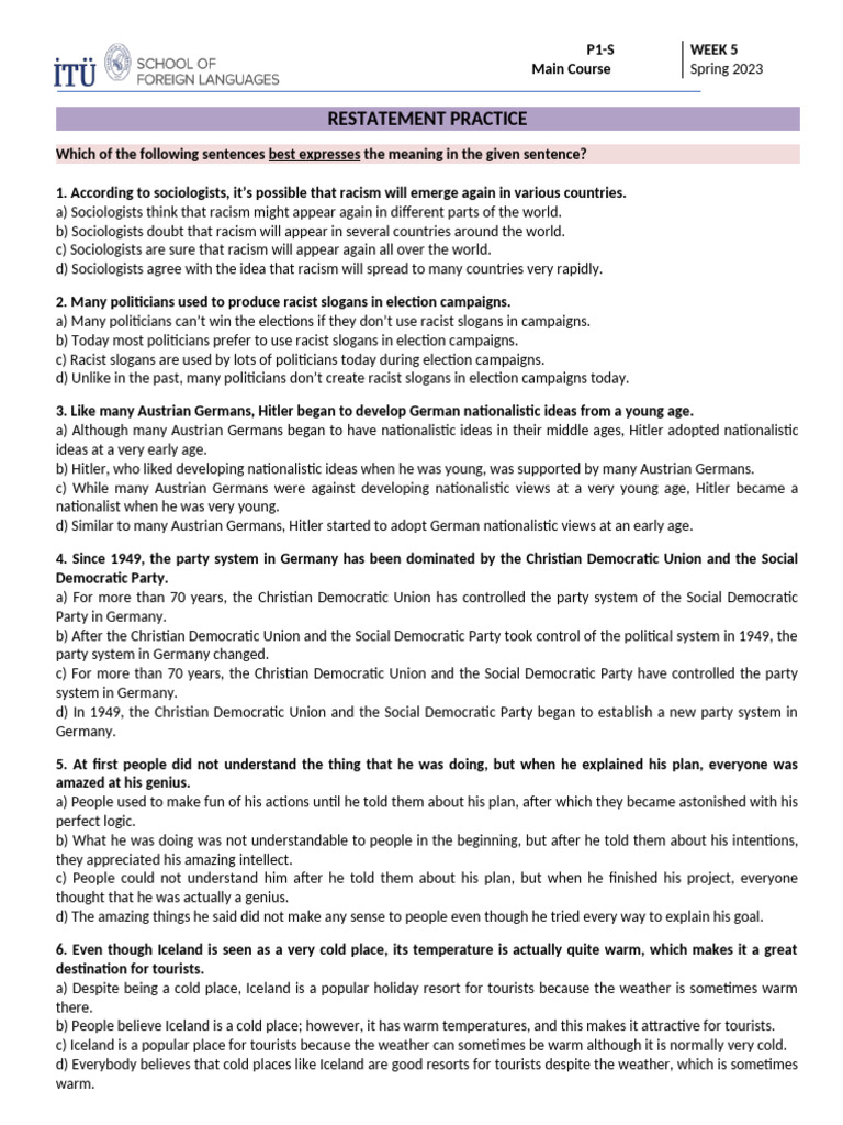 Restatements 2 | PDF