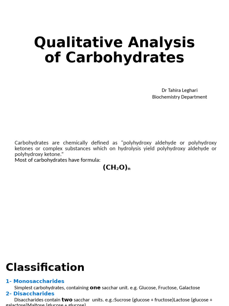 Carbohydrates | PDF | Carbohydrates | Science & Mathematics