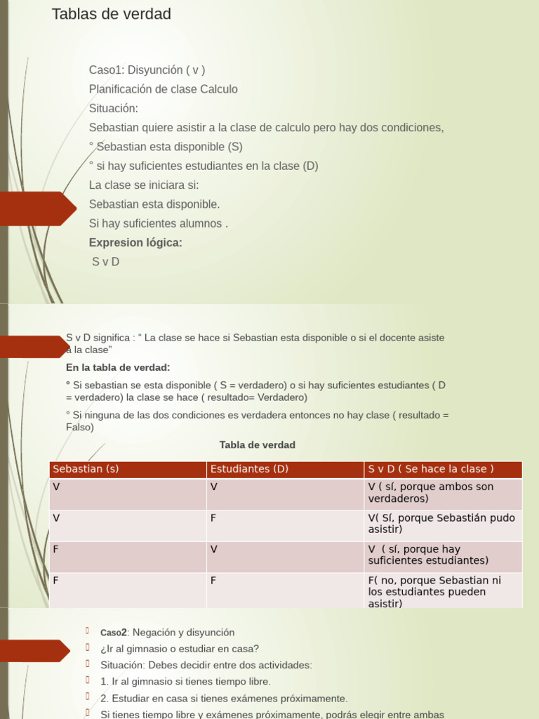 Tabla de Verdad | PDF