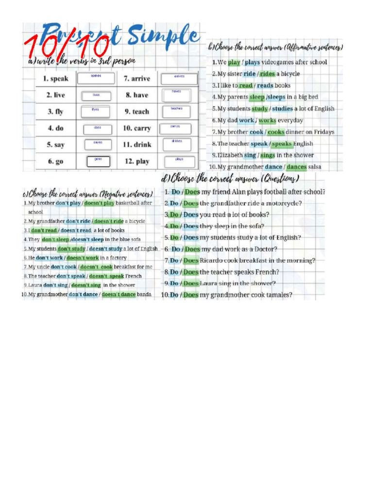 Presente Simple | PDF