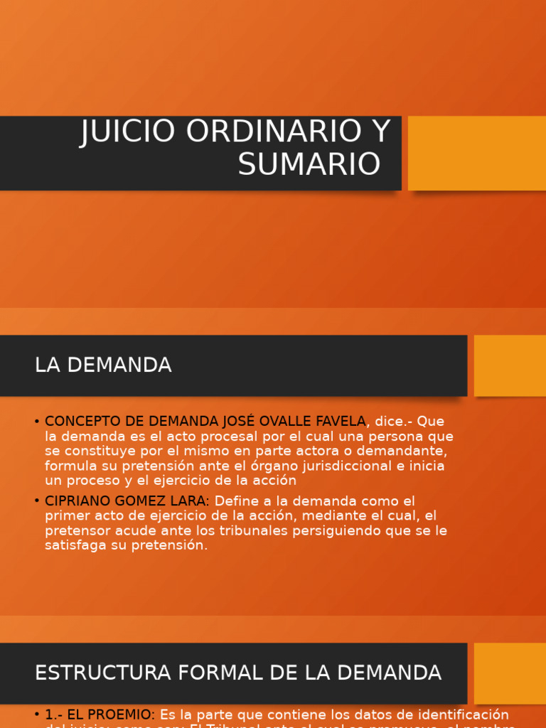 Estructura y Proceso de la Demanda Judicial | PDF | Sentencia (ley ...