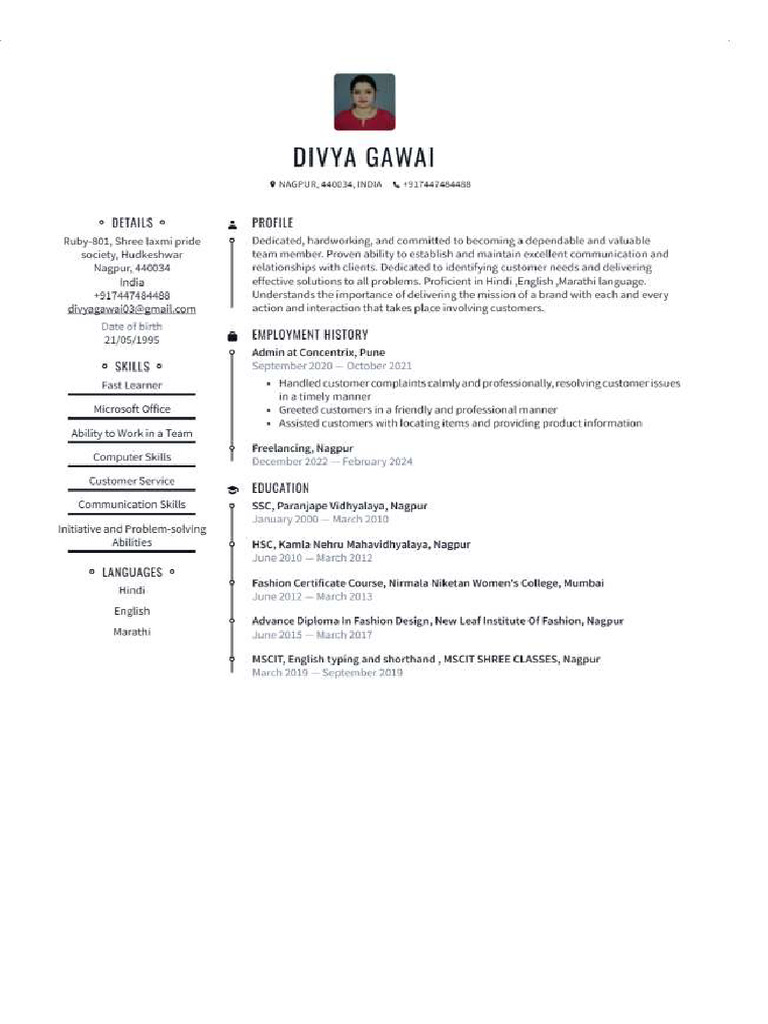 Resume 2 | PDF