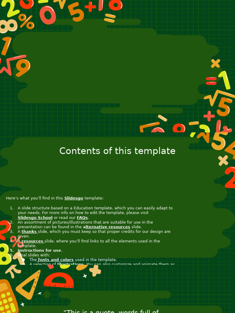 Maths Weekly Planner Variant Green | PDF