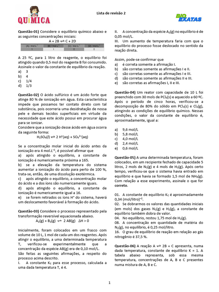 Lista de Revisão 2 - 241001 - 092010 | PDF