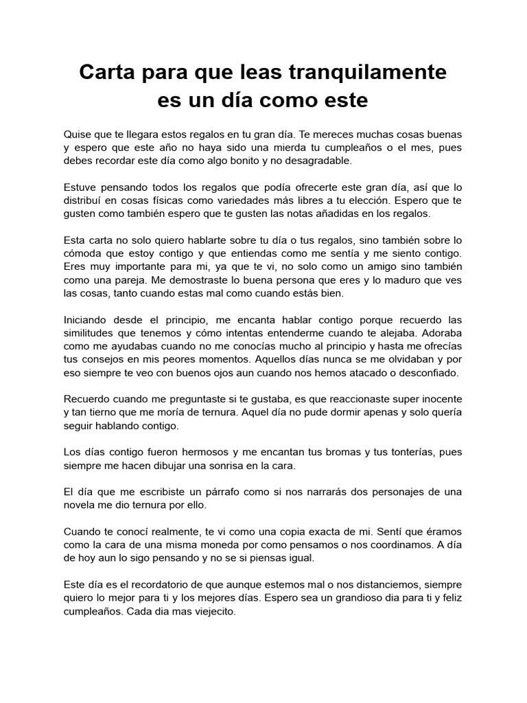 Carta para Adri | PDF