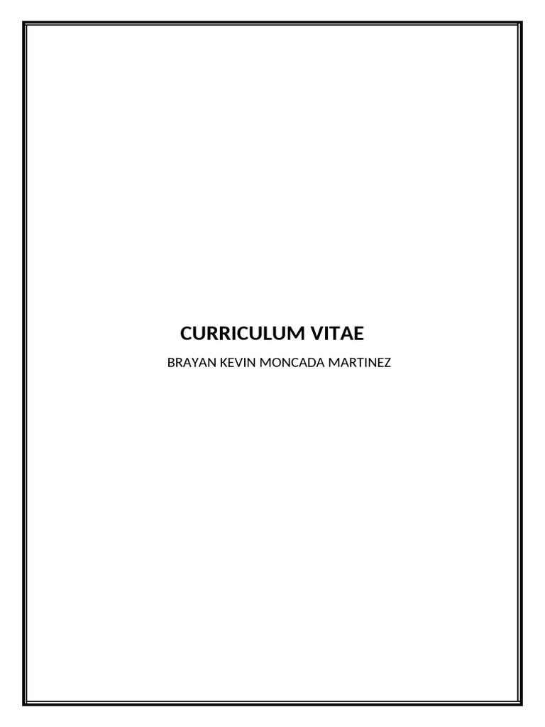 Curriculum Vitae Brayan Moncada 2024 | PDF